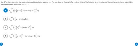solved let m be the region in the first quadrant bounded