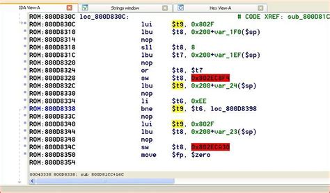 disassembly mips disassembling lui followed by lbu stack overflow