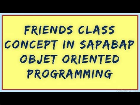 Friends Class In SAP ABAP OOPS ABAP Friend Class Access Private