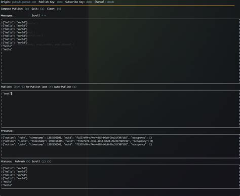 fun with pubnub in the terminal using curses and python pubnub