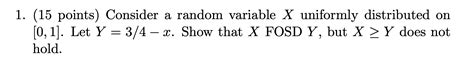 solved 1 15 points consider a random variable x uniformly