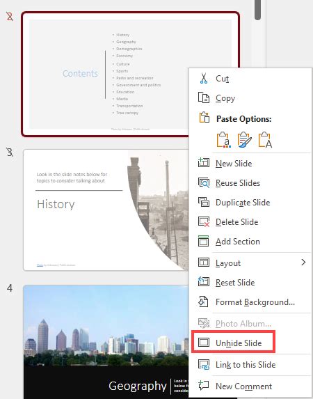 PowerPoint Hide Unhide Slides Now Have Different Commands Chris