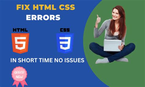fix your html css bugs or errors by aimandeveloper2 fiverr