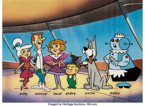 The Jetsons Rare Full Cast George Jane Judy Elroy Astro And Rosie Size Comparison Cel Hanna
