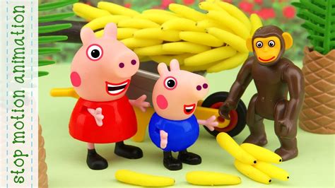 Bananas Peppa Pig Stop Motion Animation YouTube