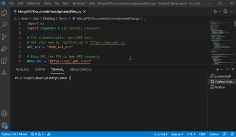 merge files using pdf merger web api in python