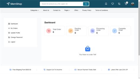 Nextjs React Node Ecommerce Website With Mern Stack And Admin Dashboard