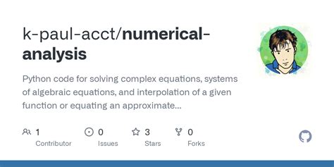 github k paul acct numerical analysis python code for solving complex equations systems of