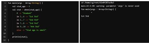 kotlin when multiple values