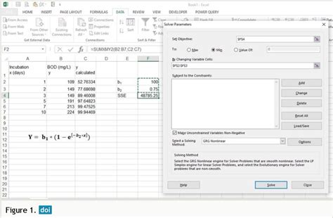 figure 1 from use of worksheet events in excel to save solver objective cell value from each