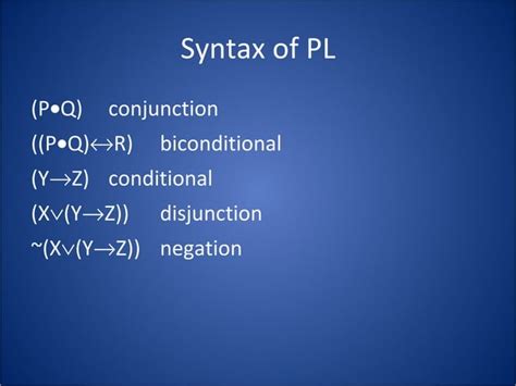 syntax and semantics of propositional logic