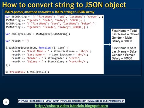 sql server and c video tutorial convert json object to string