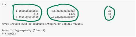 lagrange polynomial in matlab stack overflow