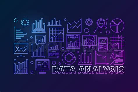 Data Analysis Colorful Banner Vector Stock Vector Colourbox