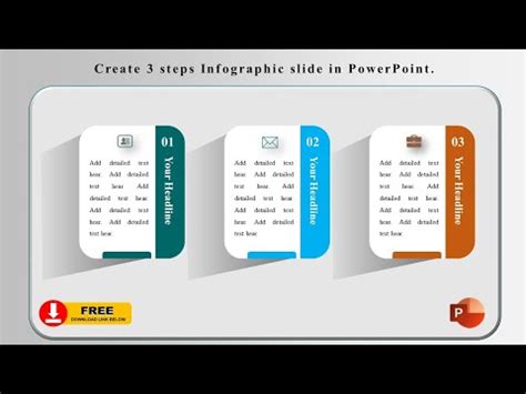 How To Create 3 Steps Infographic Slide In PowerPoint YouTube