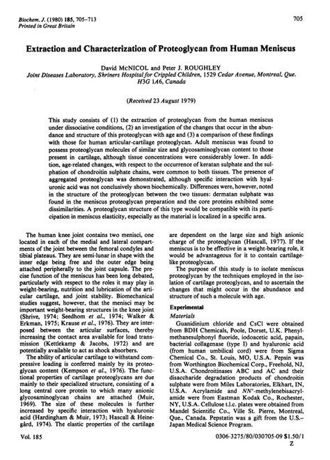 pdf extraction and characterization of proteoglycan from human meniscus