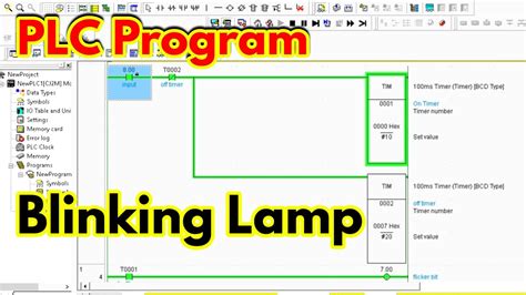 PLC Program For Blinking Light On 1 Second Interval PLC Programming