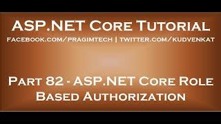 ASP NET Core Role Based Authorization Doovi