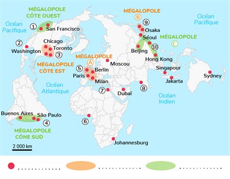 Compl Ter Une Carte Pour Localiser Les Principales M Tropoles Mondiales