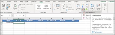 how do you only allow certain values input or entered in excel