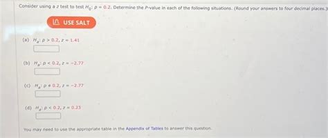solved consider using a z test to test h0 p 0 2 determine