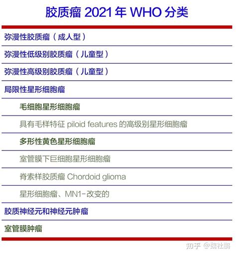 极简医学胶质瘤的新分类 知乎