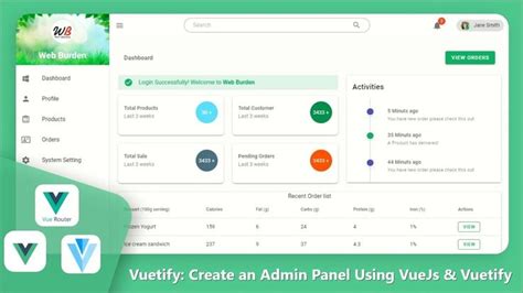 Build Admin Dashboard Using Vuejs Vuetify Google Material Design