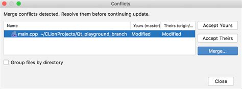Resolve Git Conflicts CLion Documentation