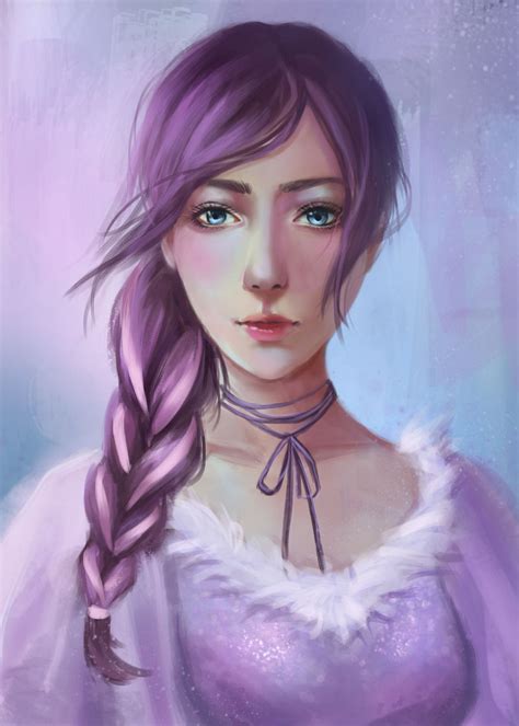 Safebooru 1girl Blue Eyes Braid Choker Closed Mouth Commentary Dress English Commentary
