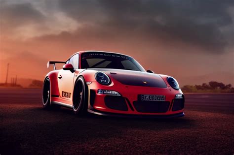 Photograph Of Porsche Gt3 Video Game Like Dramatic Midjourney OpenArt