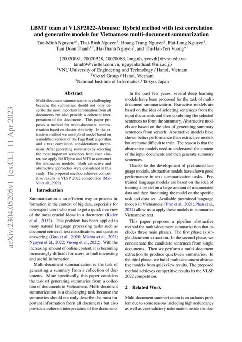 lbmt team at vlsp2022 abmusu hybrid method with text correlation and generative models for