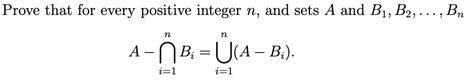 solved prove that for every positive integer n and sets a