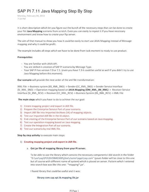 PDF SAP PI 7 11 Java Mapping Step By Step DOKUMEN TIPS