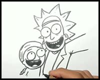 How To Draw Rick And Morty Characters Cartoons Lessons And Step By Step