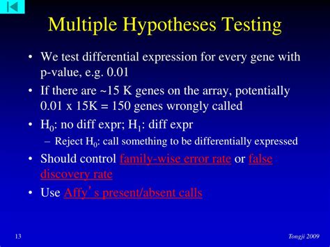 ppt different expression multiple hypothesis testing powerpoint presentation id 5496590