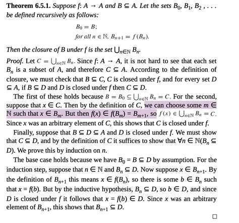 velleman s how to prove it closures of sets under functions—how did they get this step in the