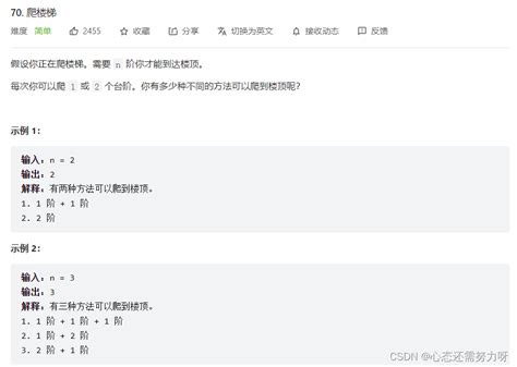 leetcode 70题 爬楼梯[java] 极客之音