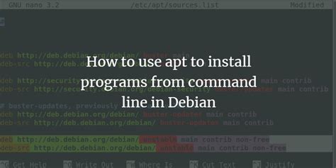 How To Use Apt To Install Programs From Command Line In Debian 11 VITUX