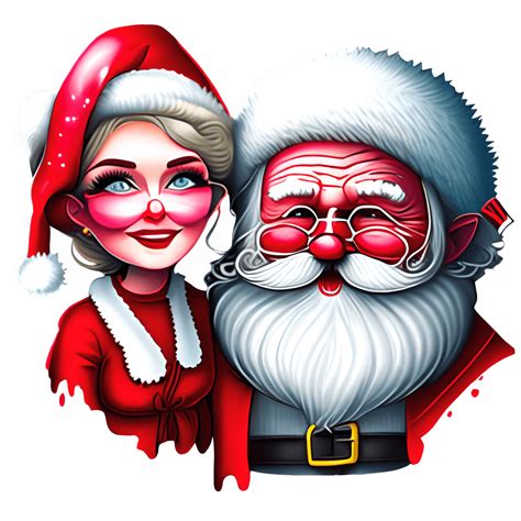 Hyperrealistische Grafik Von Santa Claus Und Mrs Claus · Creative Fabrica