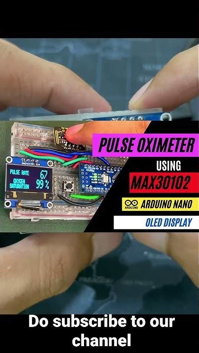pulse oximeter diy using max 30102 heart rate sensor module youtube