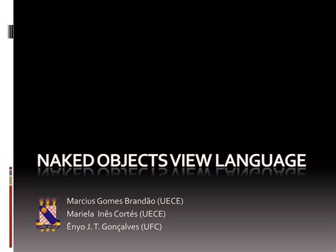 Novl Naked Objects View Language Apresenta O Infobrasil Ppt