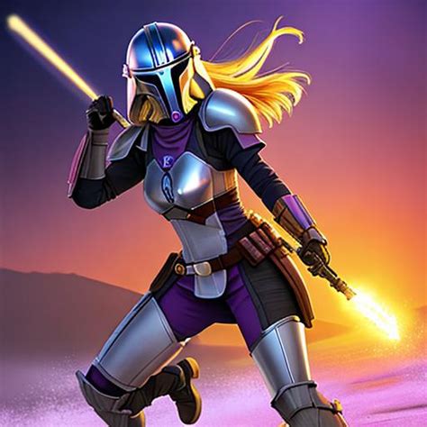 Concet Art Of A Purple Female Mandalorian Nick Gind