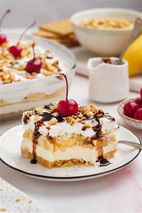 No Bake Banana Split Cake Recipe Laurens Latest