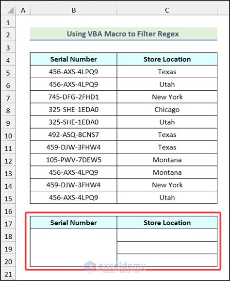 how to filter using regex in excel with simple steps