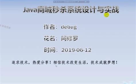 龙果学院：java商城秒杀系统的设计与实战视频教程（springboot版）debug主讲 vipc6资源网