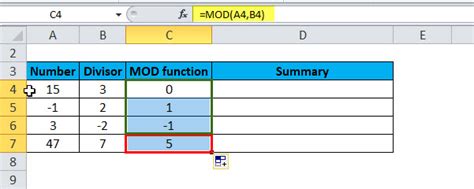 mod in excel formula examples how to use mod function in excel