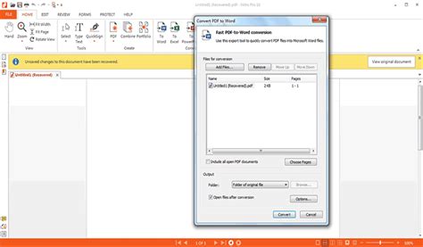 hoe converteer je pdf naar word met nitro pro