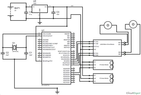 arduino line follower robot code and circuit diagram