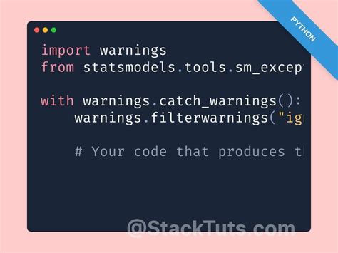 How To Ignore Statsmodels Maximum Likelihood Convergence Warning In