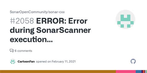 ERROR Error During SonarScanner Execution Java Lang